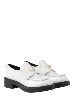 Prada Patent Leather Loafers - White
