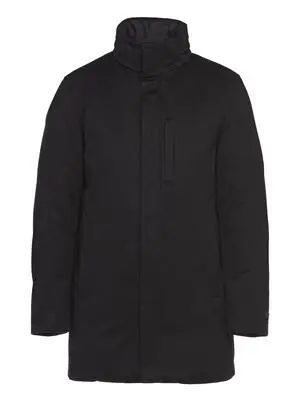 Prada Long Cashmere Puffer Jacket - Black