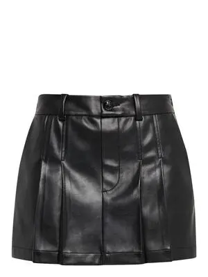 Rag & Bone Esme Faux Leather Skort - Black