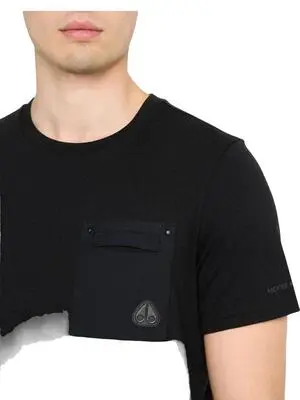 Moose Knuckles Apos;s Dalon T-shirt With Logo Pocket - Black