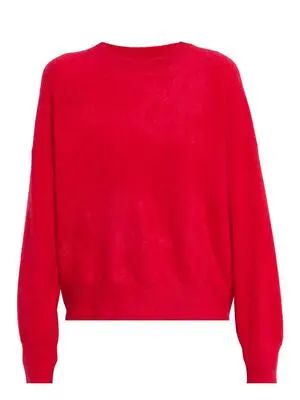 REISS Brushed Cashmere Crewneck Sweater - Red