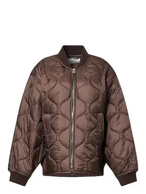 AGOLDE Isla Quilted Shell Jacket - Bourbon (dk Chocolate)