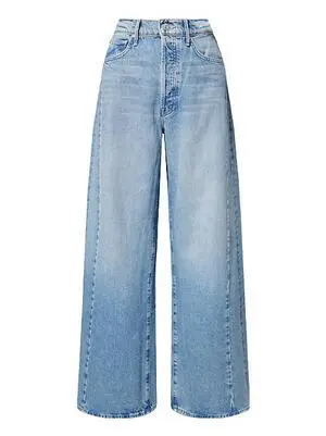 MOTHER The Pipe-dream Button Sneak Wide-llg Denim Jeans - Leap At The Chance