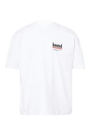 BOUND Red Label Printed Cotton T-shirt - White