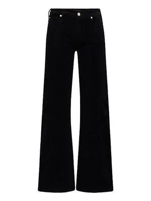 7 For All Mankind Corduroy Cotton And Modal-blend Jeans - Corduroy Black