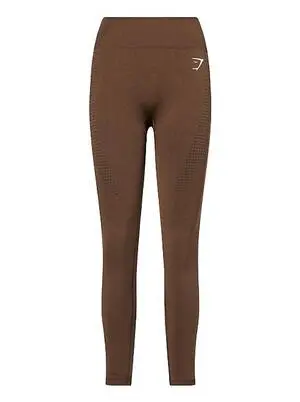 GYMSHARK Vital Sculpt Seamless Leggings - Espresso Marl