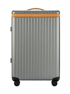 CARL FRIEDRIK The Check-In 4-Wheel Suitcase 68cm Silver/tan