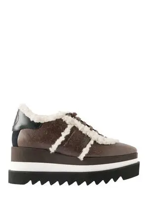 Stella McCartney Sneak-Elyse Platform Sneakers Dark Brown
