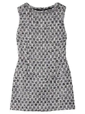 LIBEROWE Moorgate Metallic Cotton-tweed Mini Dress - Silver