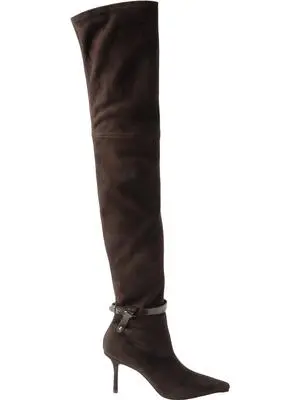 JIMMY CHOO Camie 85 Over-the-knee Boots - Brown