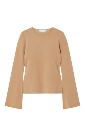 Gabriela Hearst Mason Wool, Silk And Cashmere-Blend Sweater Camel