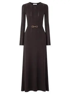 Gabriela Hearst Imagene Belted Wool Midi Dress - Brown