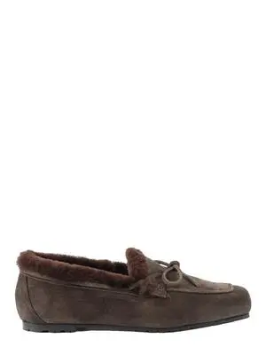 AeydĒ Jasper Shearling-lined Suede Loafers - Brown