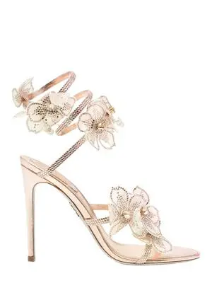 Rene Caovilla 105mm Floriane Sandals Pink