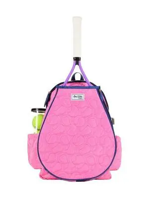 AME & LULU Little Love Tennis Backpack - Quilted Pink Tennis Balls