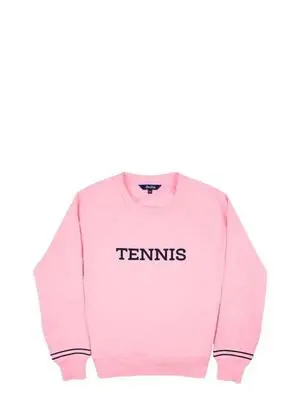AME & LULU Play All Relaxed Sweatshirt - Pink/navy Tennis