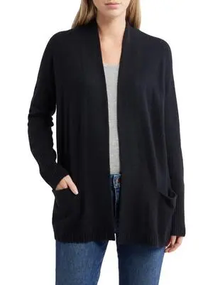 Caslon Open Front Cardigan - Black