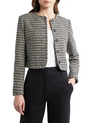 Theory Tweed Cardigan - Shale Multi