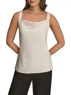 Donna Karan New York Cowl Neck Camisole - Cream
