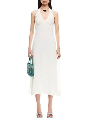 Lioness Halterneck Midi Dress - Cream