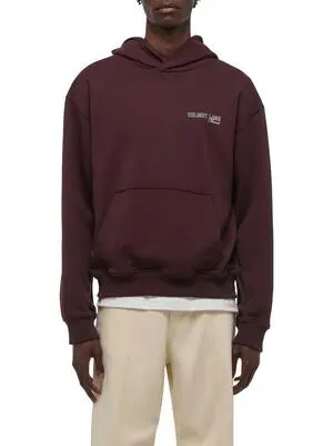 Helmut Lang Skier Cotton Hoodie Mahogany