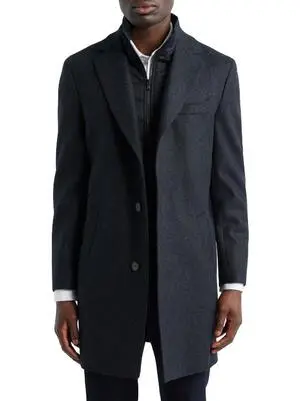 JACK VICTOR Delroy Wool Topcoat - Charcoal