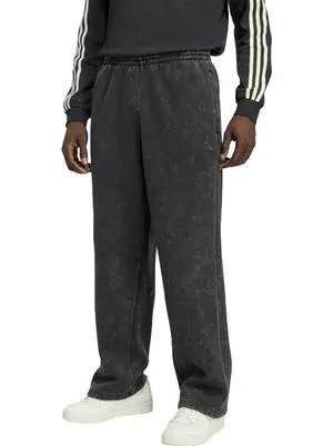 Adidas Washed Cotton Blend Sweatpants Black