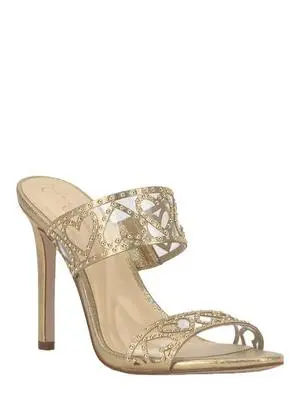Jessica Simpson Jovara Stiletto Heel Slide Sandal - Gold/clear