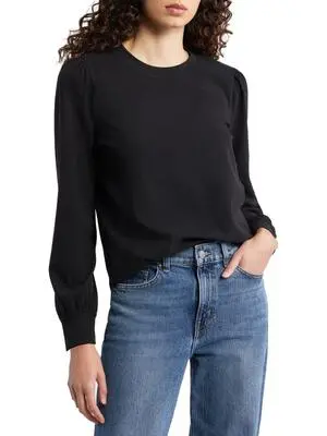 Caslon Blouson Sleeve Top - Black