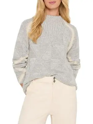 NIC+ZOE Dashing Diamonds Sweater - Grey Multi