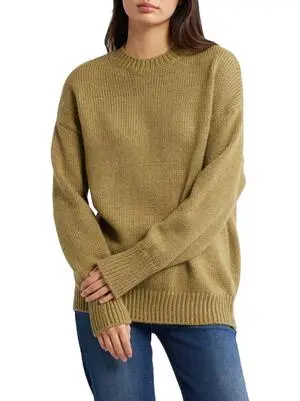 Mango Oversized Chunky Sweater - Olive Green
