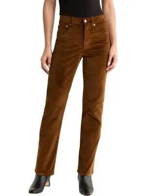 MADEWELL Longline Straight Leg Velvet Pants