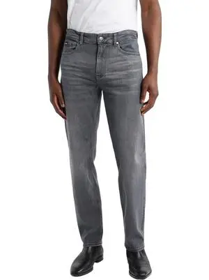 BOSS Ogden Straight Leg Jeans - Medium Grey