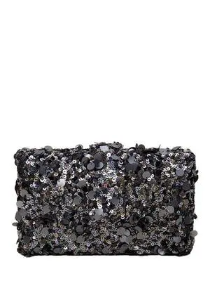 SIMITRI Metallic Kitsch Clutch - Raven