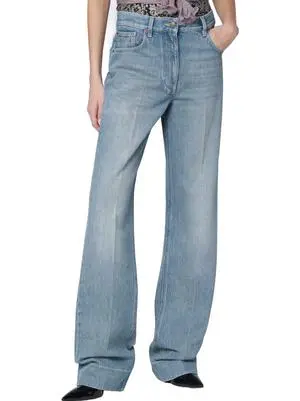 Valentino Garavani Light Wash Denim Jeans Blue