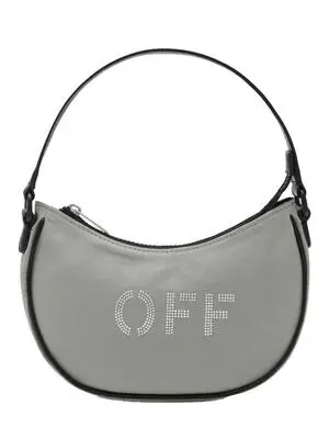 Off-White Handheld Bag With Logo - Grey