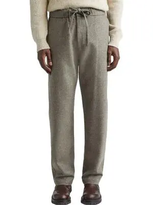 De Bonne Facture Lounge Merino Wool Trousers - Fontainebleau Grey