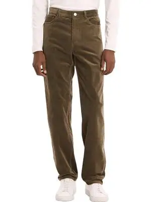 Theory Crosby Corduroy Slim Straight Leg Pants - Tarmac