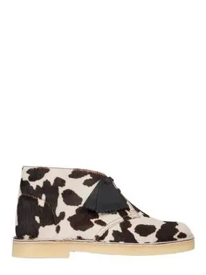 Sandro Animal-print Desert Boots - Brown/white