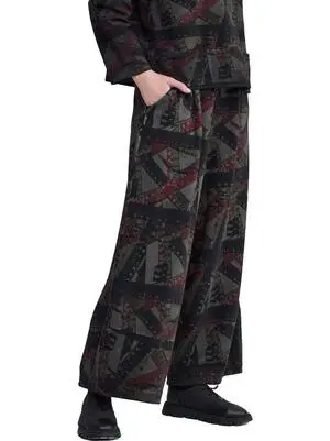 LUUKAA Printed Balloon Pants - Smoky Print