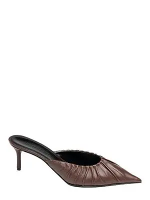 BRITT NETTA Anora Leather Mule - Chocolate