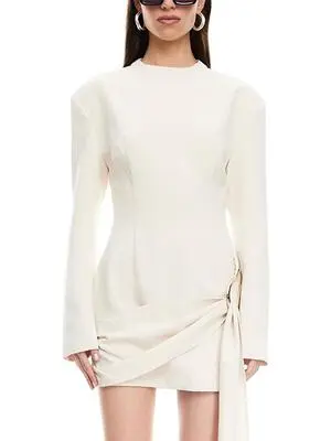 Lioness Martini Long Sleeve Mini Dress - Eggnog