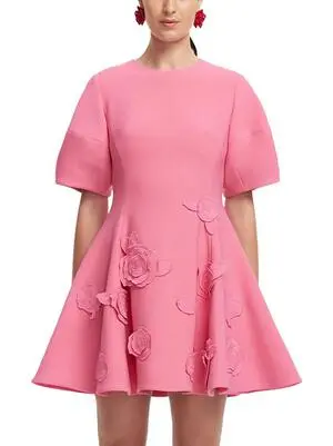 LEO LIN Simona Applique Minidress - Pink