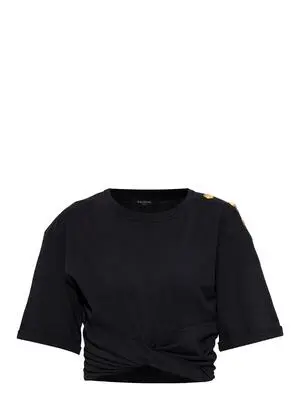 Balmain Appliqué T-shirt - Black