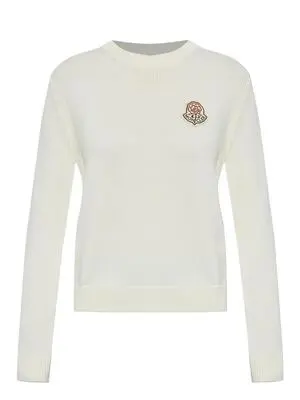 Moncler Logo Sweater - Cream