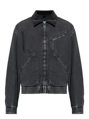 MAISON MARGIELA Denim Trucker Jacket With Corduroy Collar - Grey