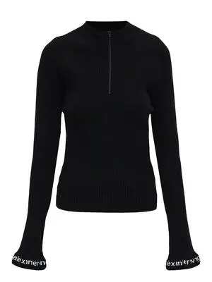 ALEXANDER WANG Fitted Top With Stand-Up Collar