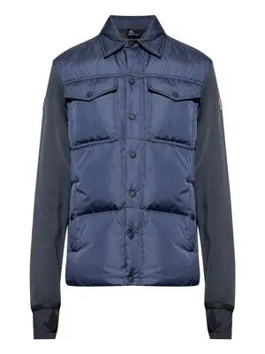 Moncler Cardigan With Down Insert - Navy Blue