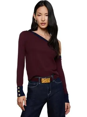 L'AGENCE Maeva One-Shoulder Top