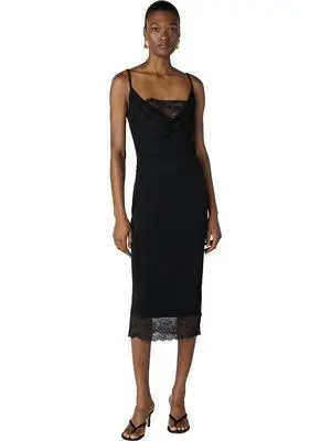Diane Von Furstenberg Odessa Slip Dress - Black